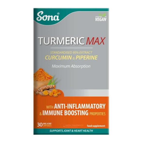 Sona Turmeric Max Capsules | Brandonvale Pharmacy | Ireland